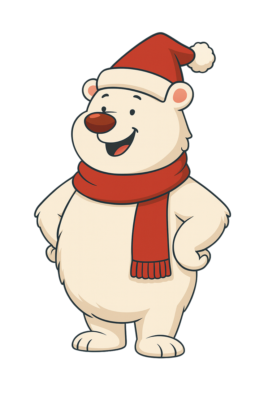 Oso Polar Clipart Gratis Tarjeta Gráfica De Personaje De Oso Polar