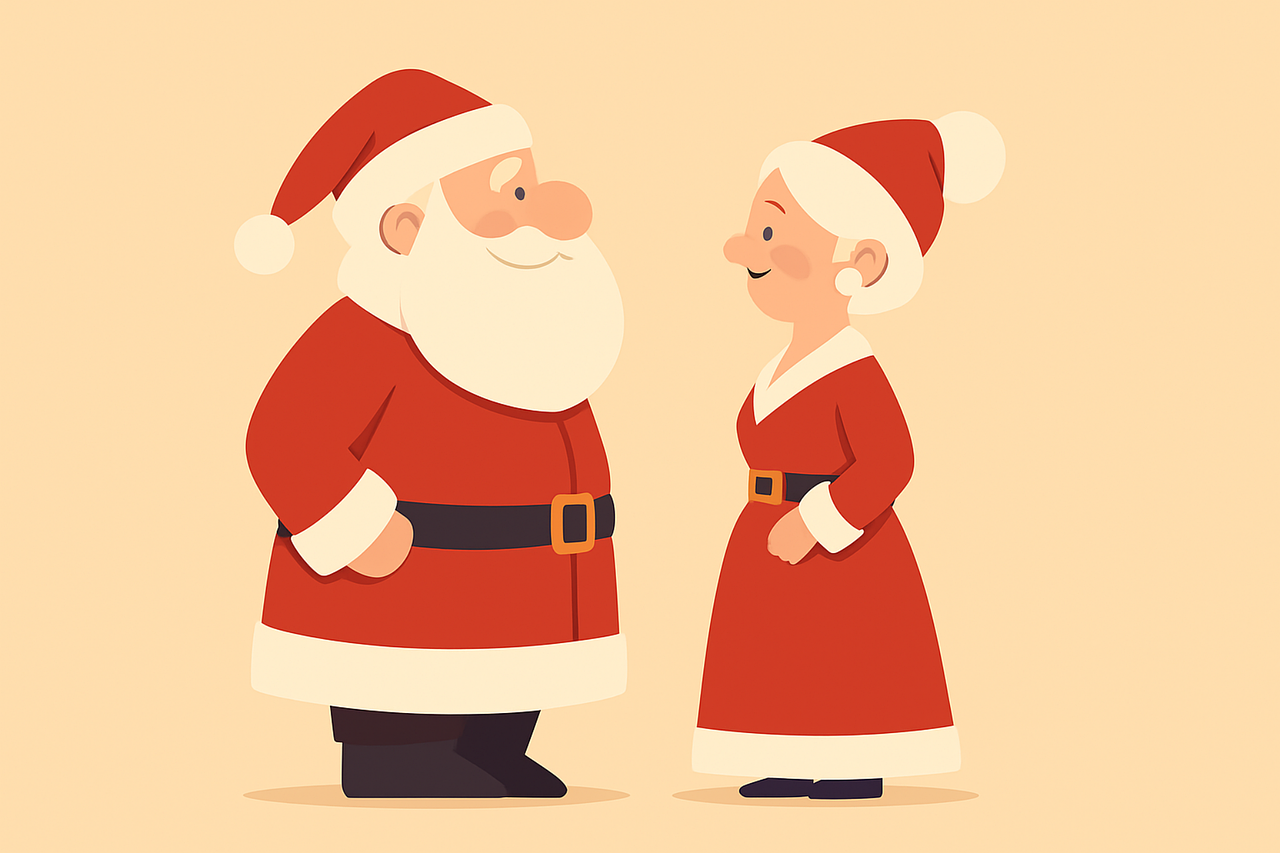 Download Santa Claus, Mrs Claus, Christmas. Royalty-Free Vector Graphic ...