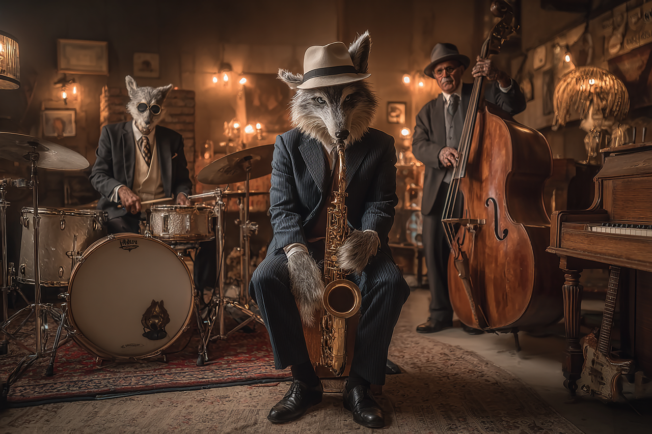Download Coyote, Jazz, Jazz Band. Royalty-Free Stock Illustration Image ...