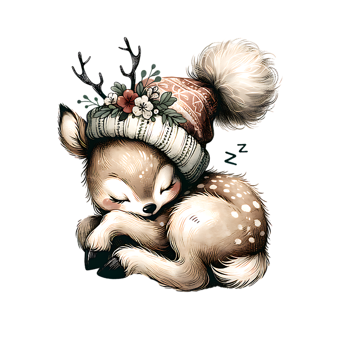 Download Christmas, Sleep, Sleeping Reindeer. Royalty-Free Stock ...