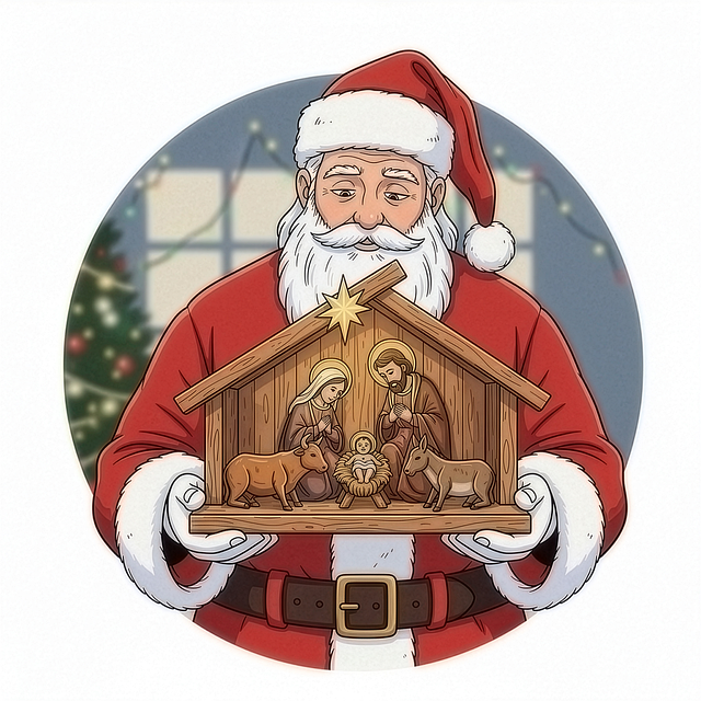 Download Santa Claus, Nativity Scene, Christmas. Royalty-Free Stock ...