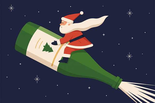 Download Christmas, Santa, Champagne. Royalty-Free Vector Graphic - Pixabay
