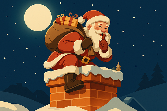 Download Cute Santa Illustration, Christmas Cartoon Art, Festive ...