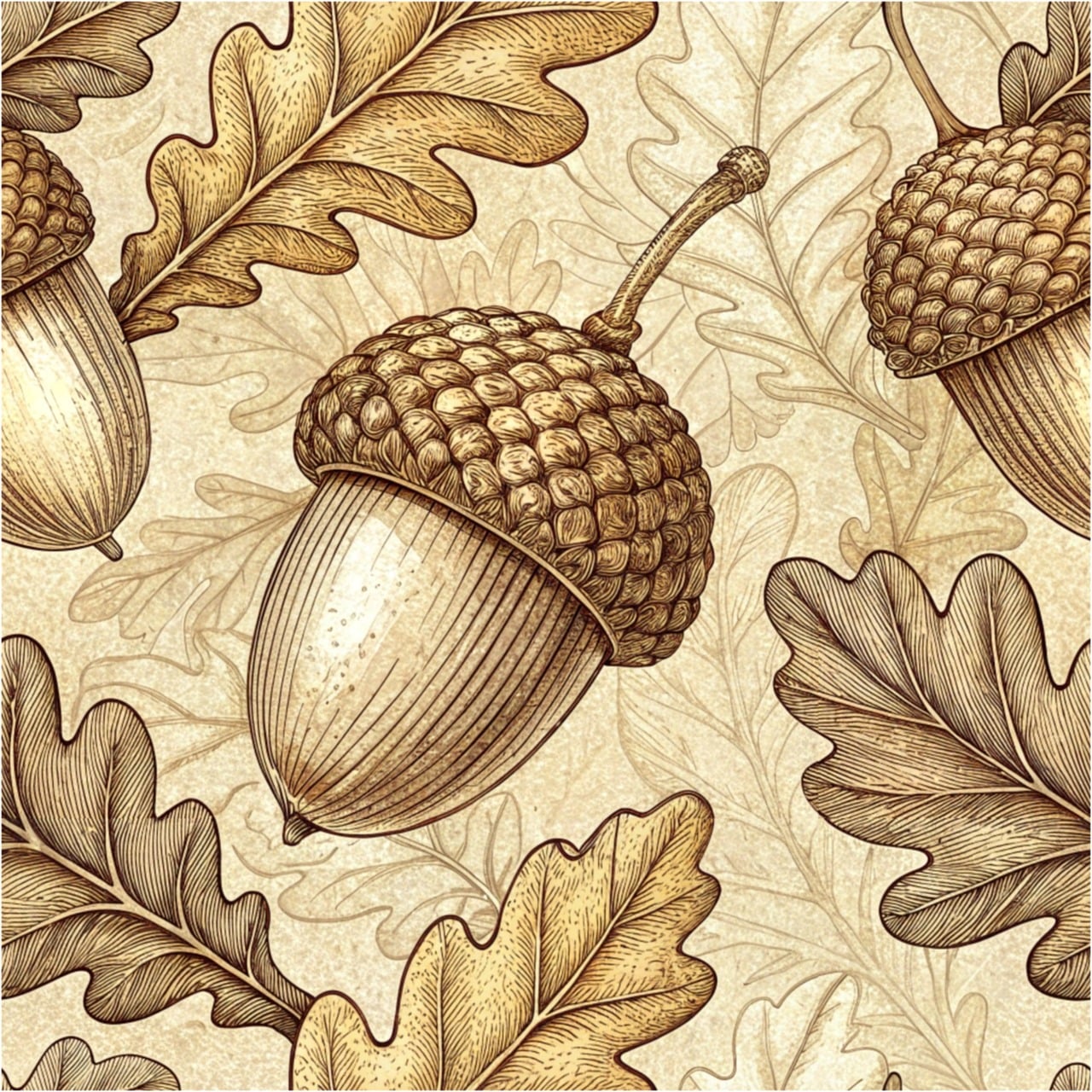 Download Acorn, Oak Leaves, Vintage Botanical. Royalty-Free Stock ...