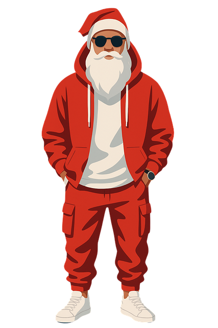 Download Modern Santa, Cool Santa, Urban Santa. Royalty-Free Vector ...