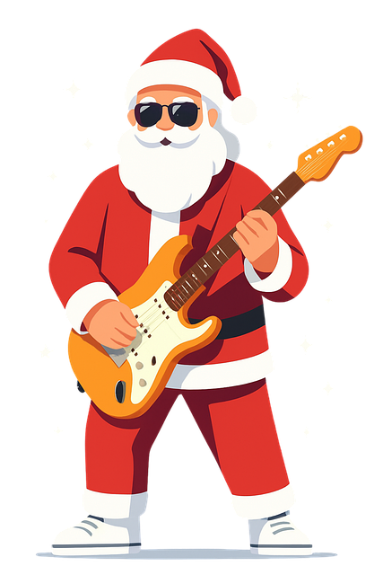 Download Santa Claus, Rockstar Santa, Electric Guitar. Royalty-Free ...