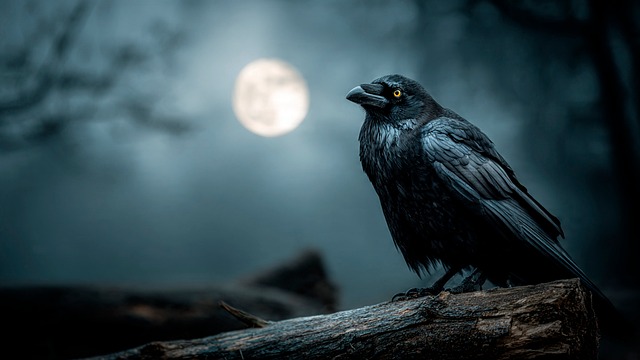 Download Raven, Night, Moon. Royalty-Free Stock Illustration Image ...