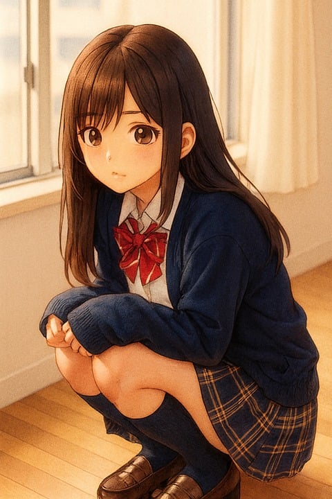 Download Anime Girl, School Uniform, Big Eyes. Royalty-Free Stock ...