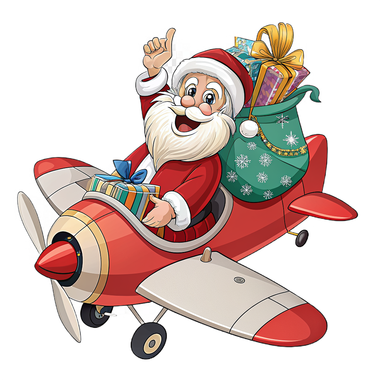 Download Santa Claus, Airplane, Christmas. Royalty-Free Stock ...