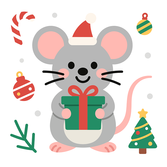 Download Cute Mouse Christmas, Holiday Mouse Character, Festive Mouse ...