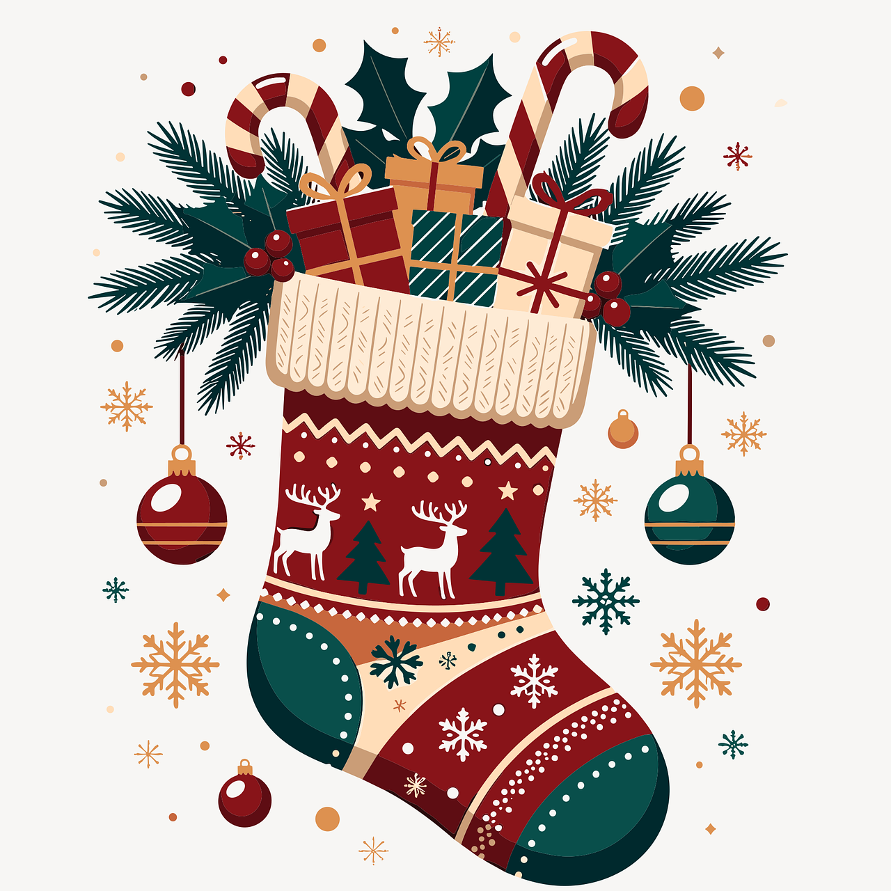Christmas Stocking Festlicher - Kostenlose Vektorgrafik auf Pixabay