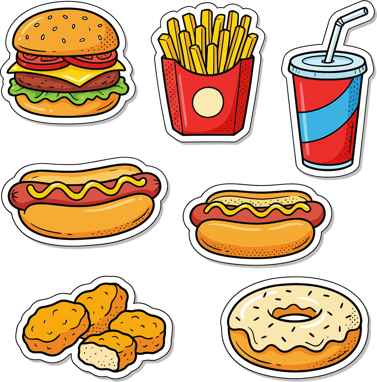 Fast Food Malbouffe Aliments - Images vectorielles gratuites sur Pixabay
