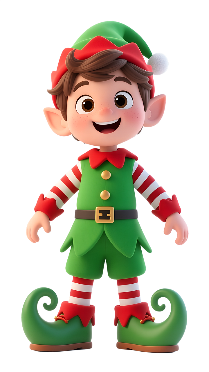 Download Christmas Elf Boy, Festive 3D Character, 3D Elf Boy. Royalty ...