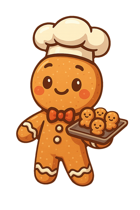 Download Gingerbread Character, Cartoon Chef, Festive Cookie. Royalty ...