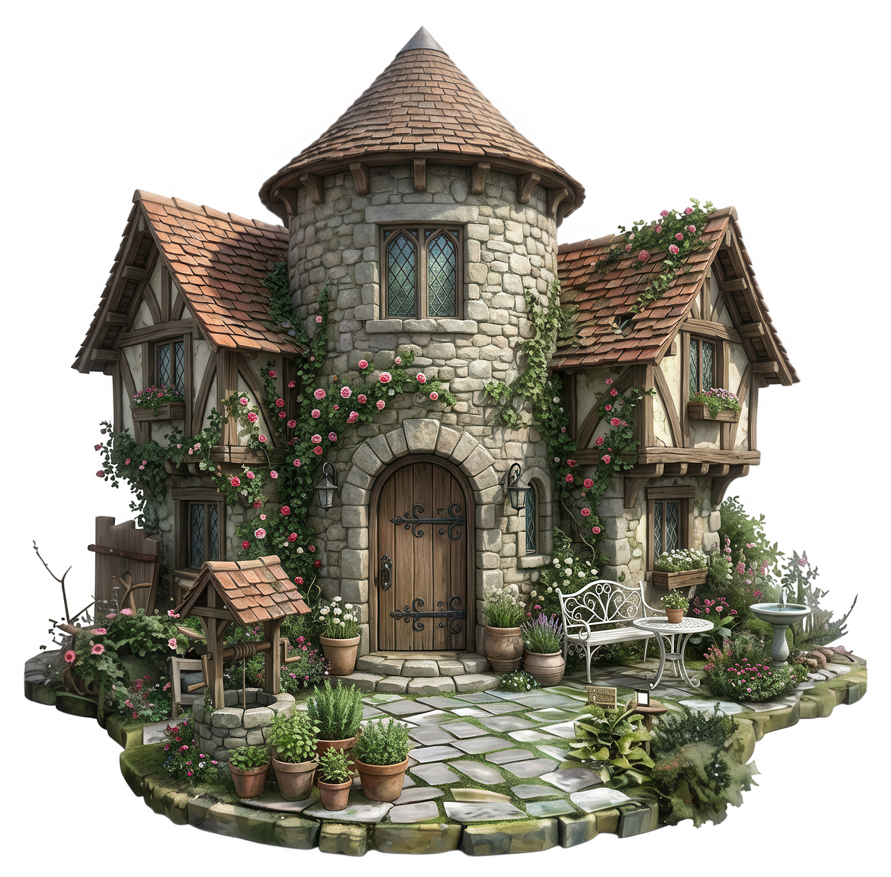 Download Fantasy House, Stone Cottage, Fairytale Home. Royalty-Free ...