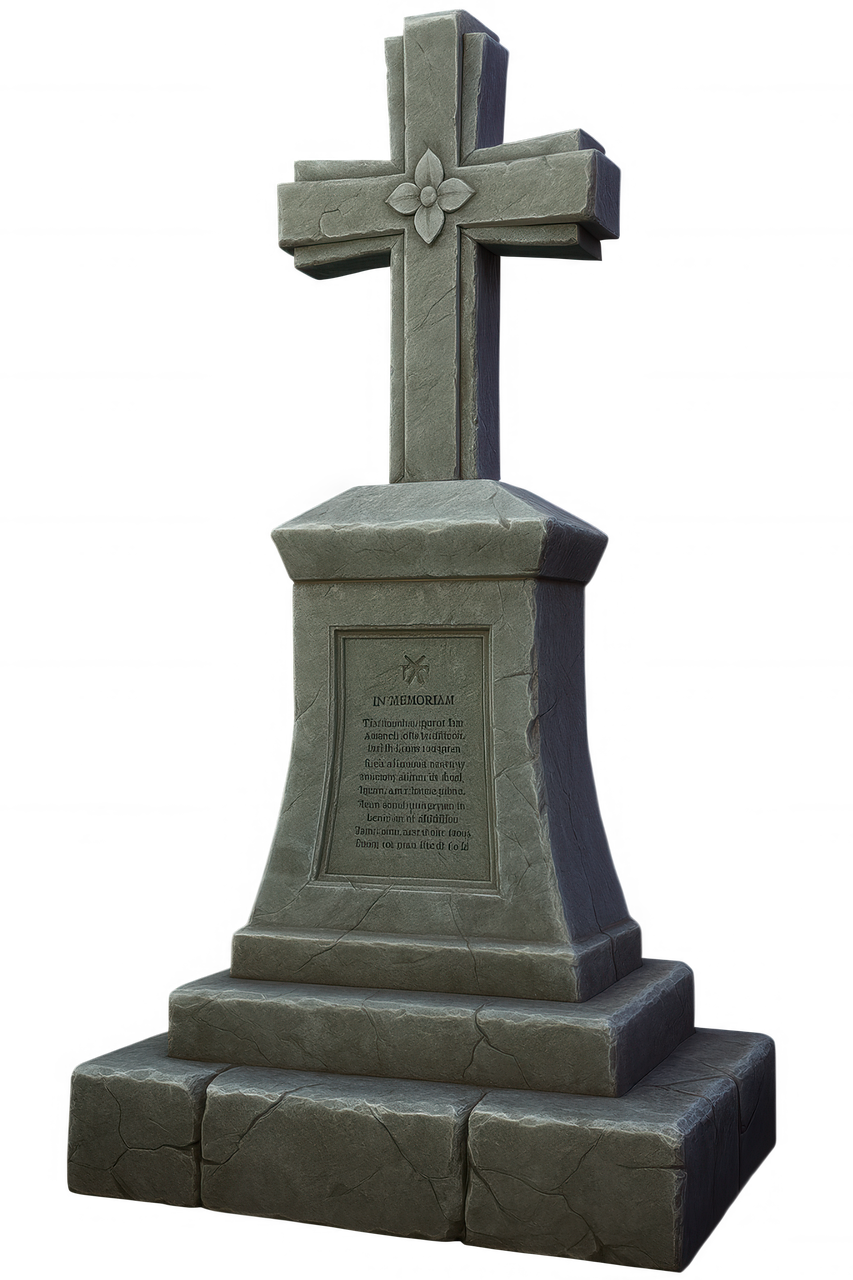 Download Tombstone, Grave Cross, Stone Monument. Royalty-Free Stock ...