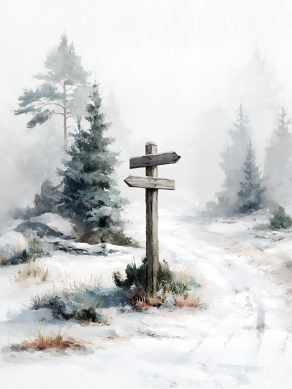 Download Signpost, Snow, Winter. Royalty-Free Stock Illustration Image ...
