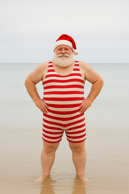 Download Santa Swimsuit, Beach Christmas, Festive Humor. Royalty-Free ...