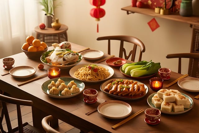 Download Chinese New Year, Dinner Table, Elegant Dining. Royalty-Free ...