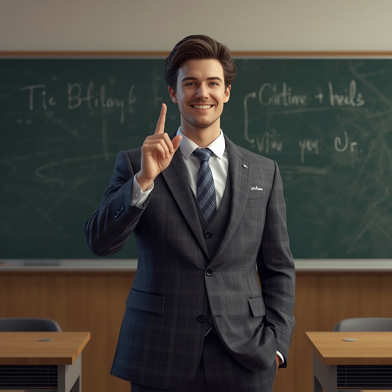 Download Teacher Blackboard Lecture Royalty Free Stock Illustration