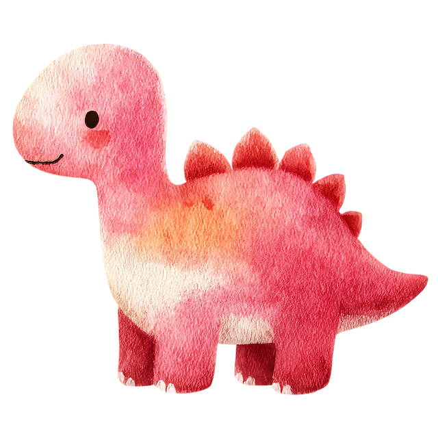 Download Dinosaur, Pink, Watercolor. Royalty-Free Stock Illustration ...