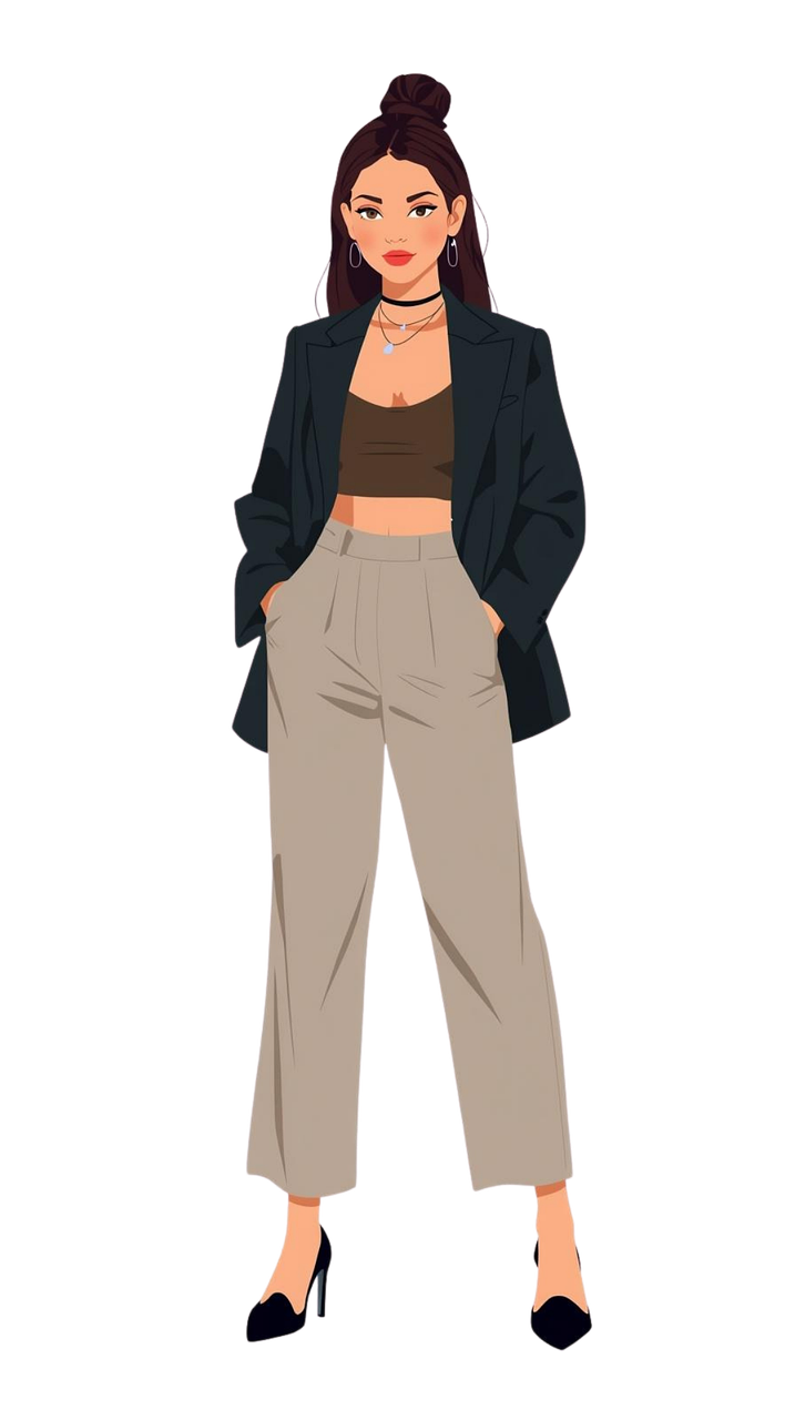 Download Stylized Person, Cartoon Character, Green Blazer. Royalty-Free ...
