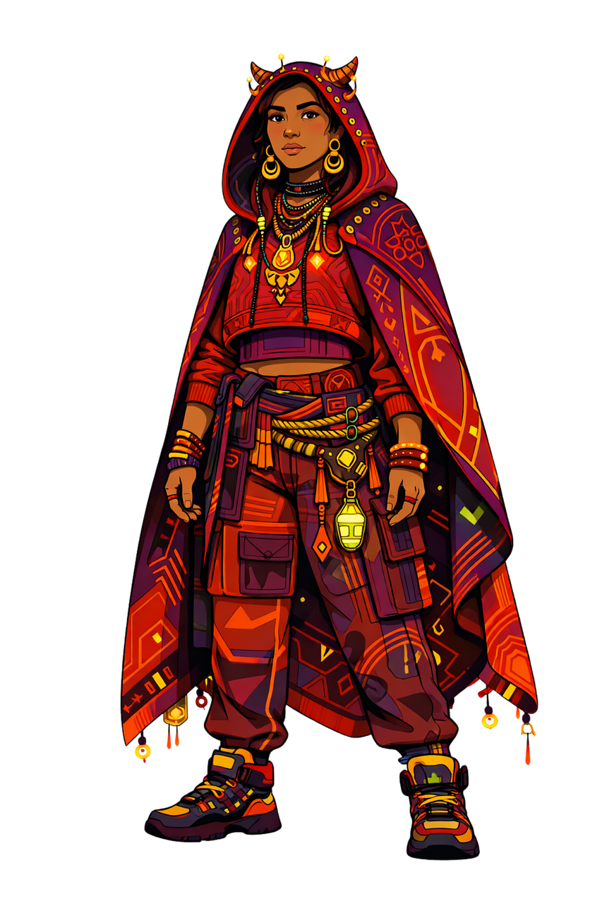 Download Urban Shaman, Stylized Character, Tribal Fashion. Royalty-Free ...