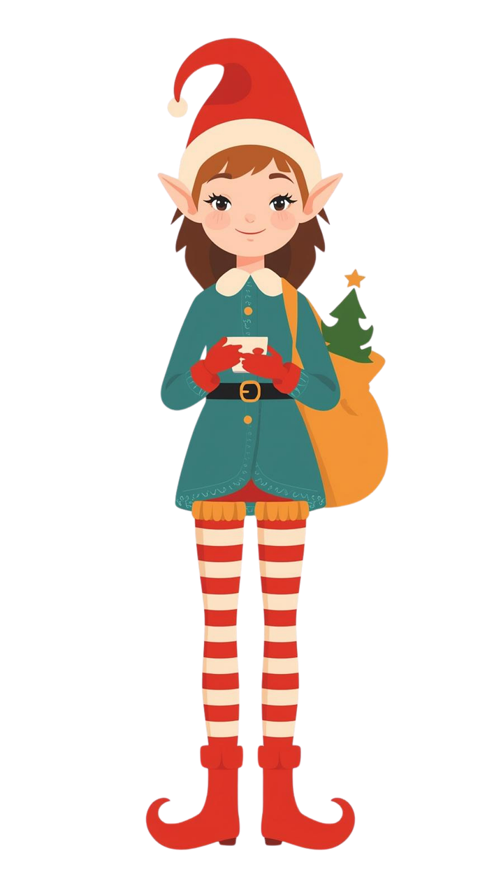 Download Christmas Elf, Festive Illustration, Holiday Clipart. Royalty ...