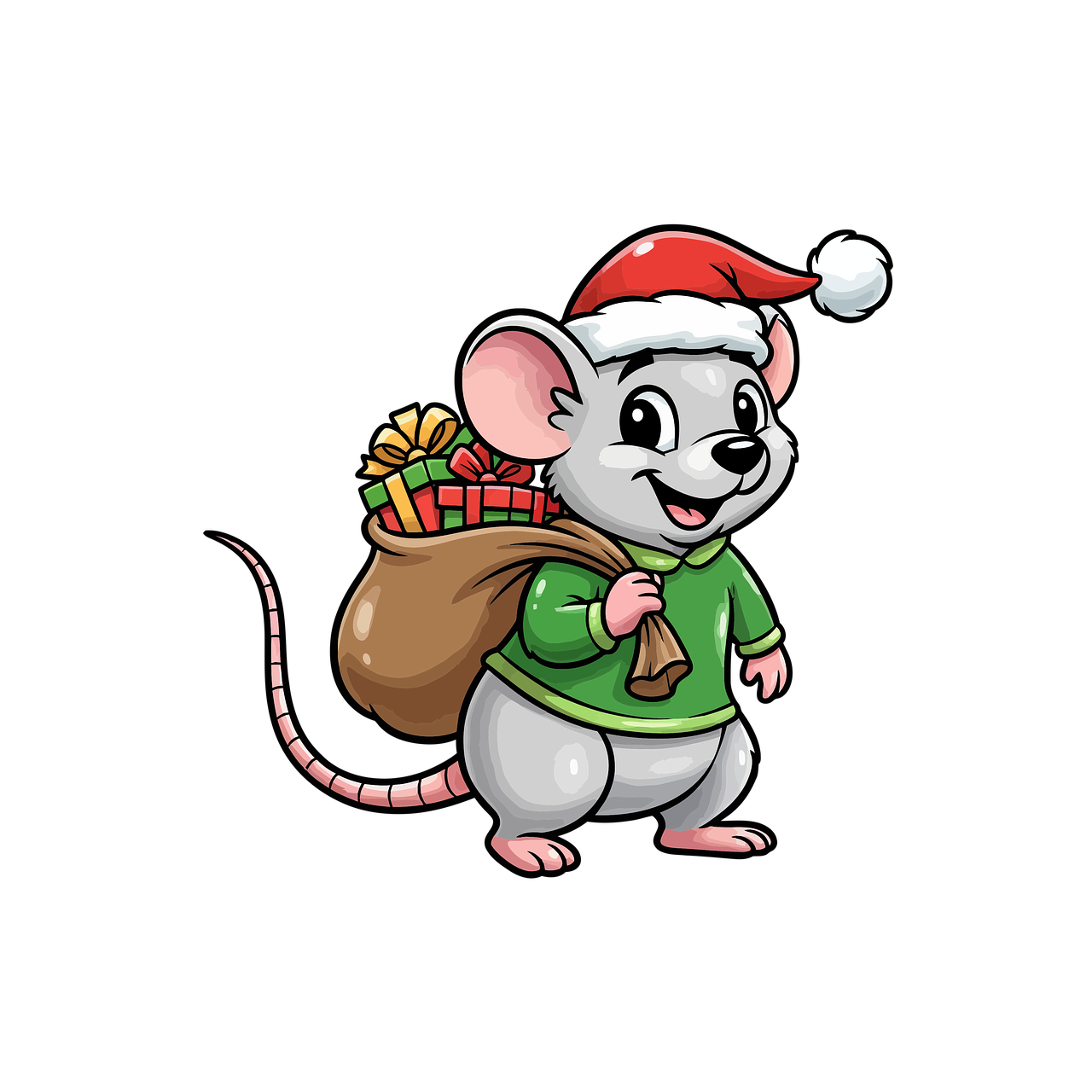 Download Cartoon, Christmas, Mouse. Royalty-Free Stock Illustration ...