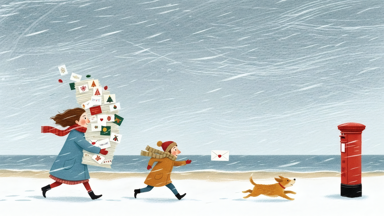 Download Christmas Cards, Mailbox, Snow. Royalty-Free Stock ...