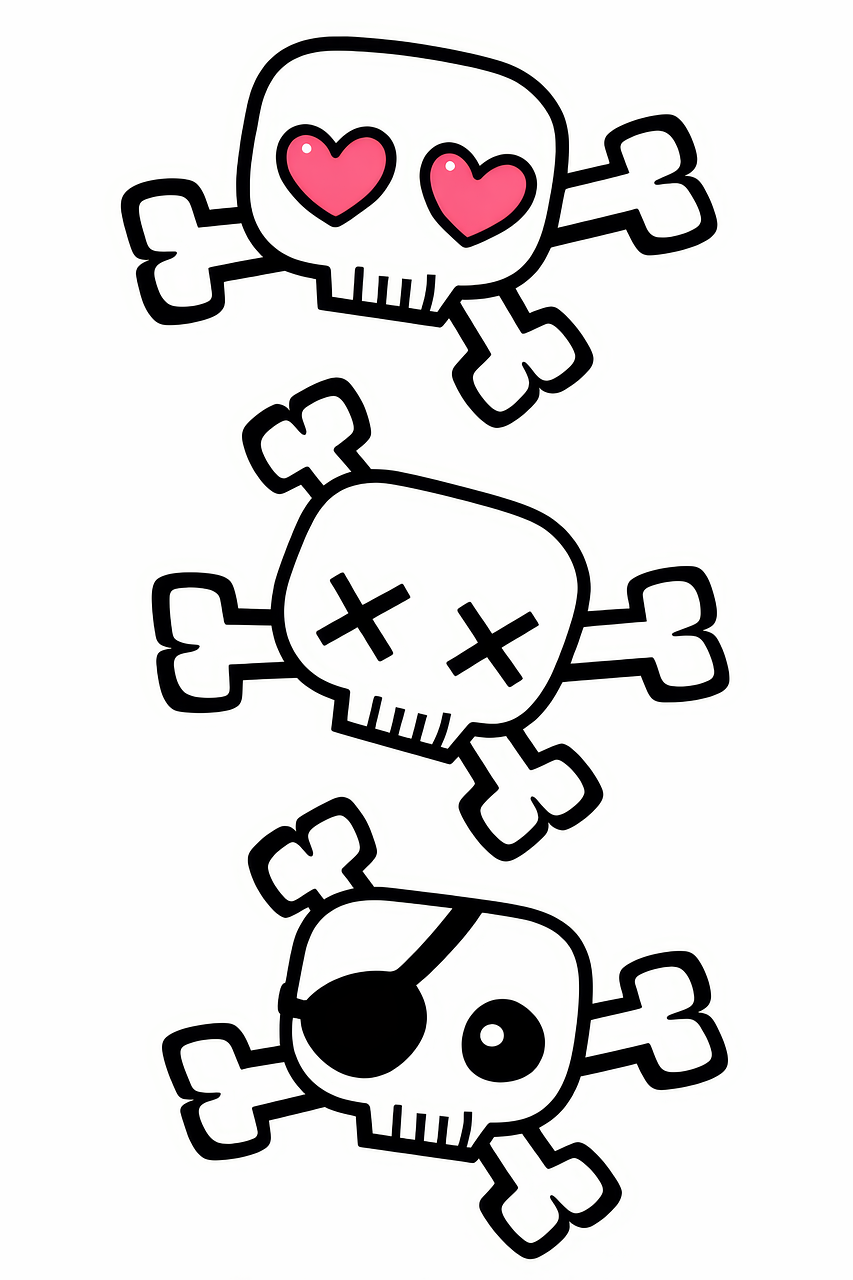 Download Cartoon Skull, Cute Skull, Skull Icons. Royalty-Free Stock ...