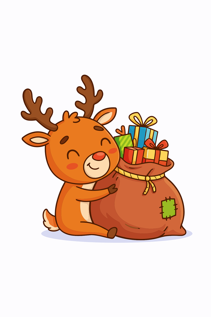 Download Cute Reindeer Illustration, Christmas Reindeer, Reindeer With ...