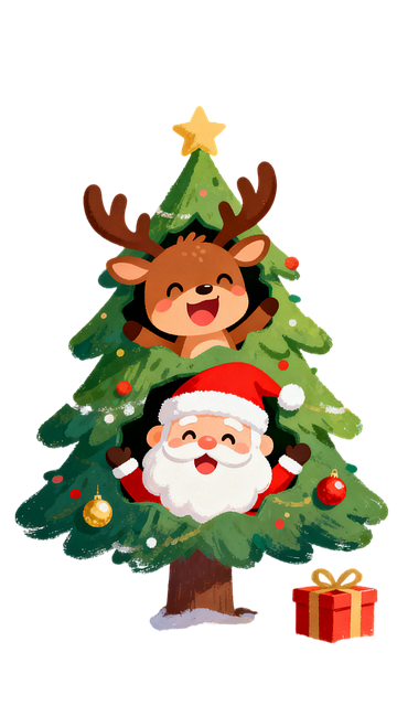Julgran Jultomten Ren - Gratis bilder på Pixabay
