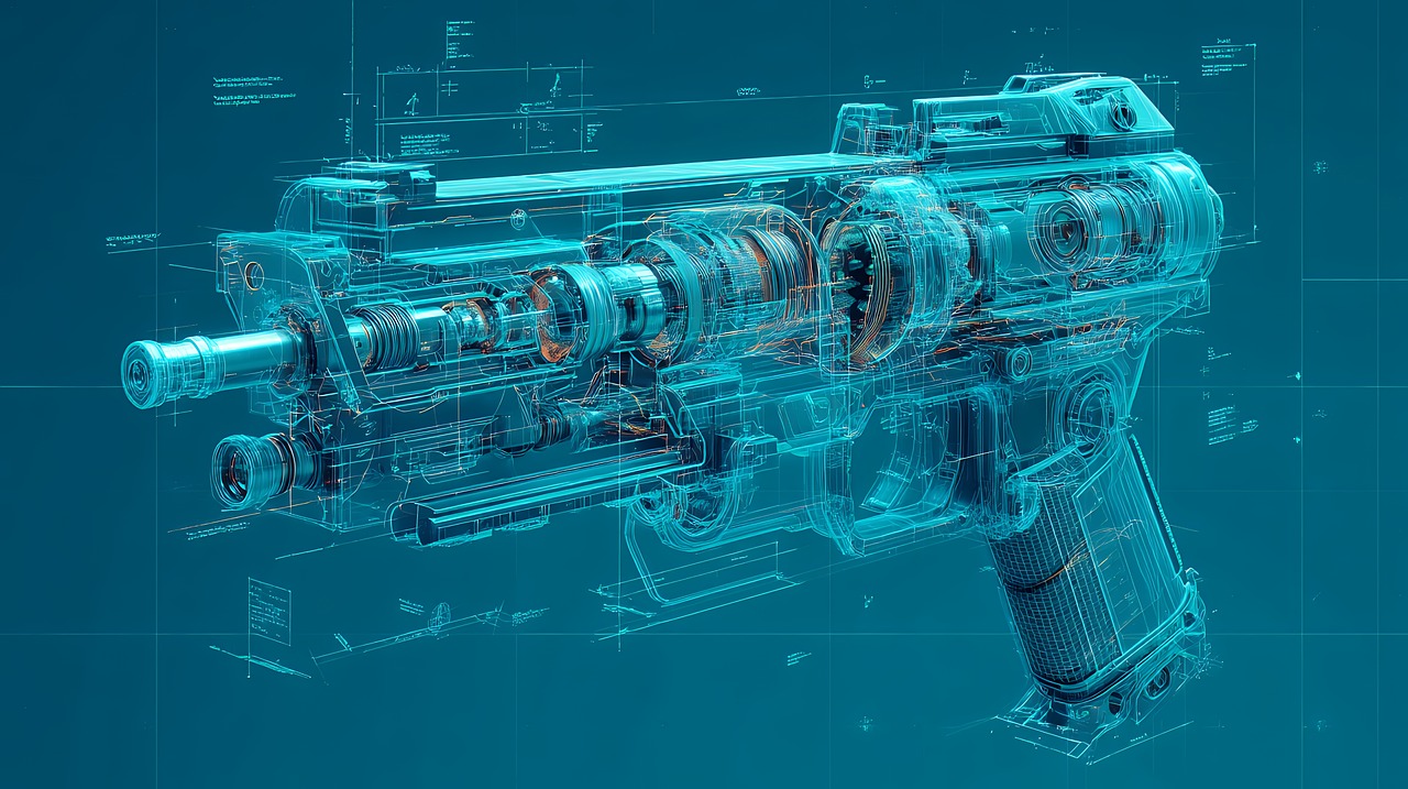 Download Weapon, Futuristic, Blueprint. Royalty-Free Stock Illustration ...