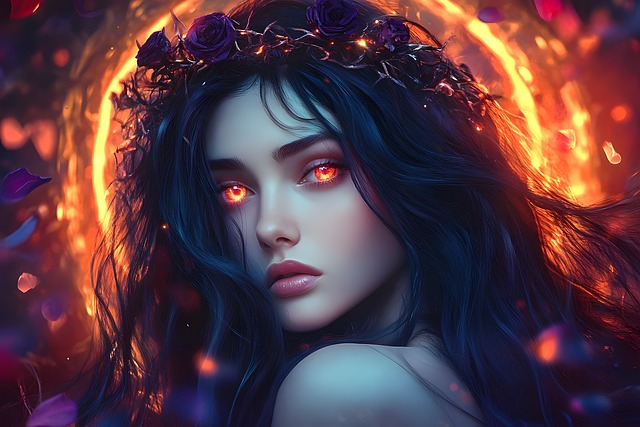 Download Sorceress, Mystic, Crimson. Royalty-Free Stock Illustration ...