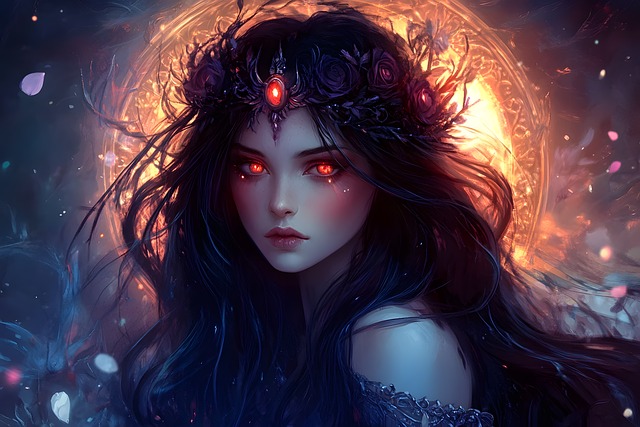 Download Sorceress, Mystic, Crimson. Royalty-Free Stock Illustration ...