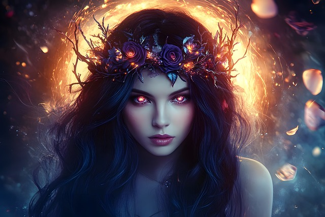 Download Sorceress, Mystic, Crimson. Royalty-Free Stock Illustration ...