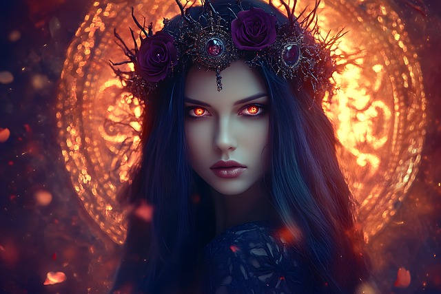 Download Sorceress, Mystic, Crimson. Royalty-Free Stock Illustration ...