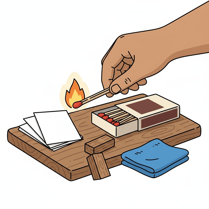 Download Matches, Dangerous Behavior, Fire Hazard. Royalty-Free Stock ...