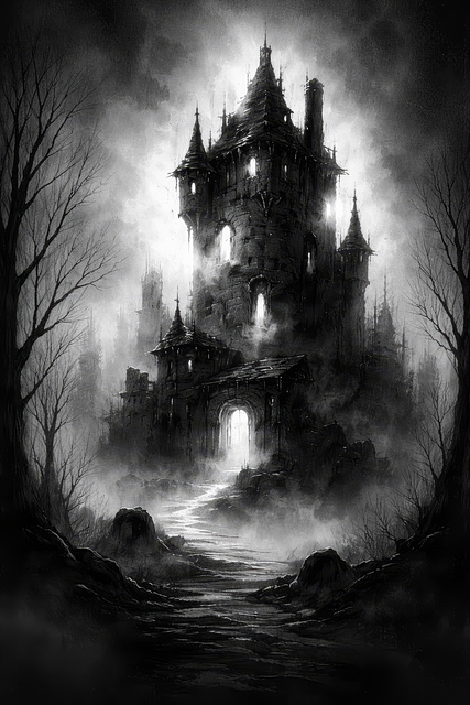 Download Gothic Castle, Dark Fantasy Landscape, Haunted Fortress ...
