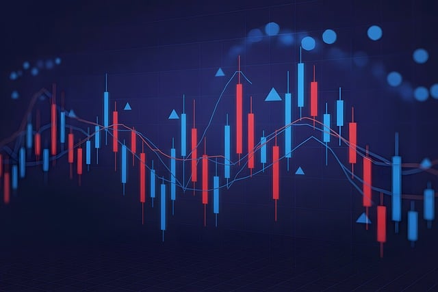 Download Financial Chart, Dark Blue, Candlestick Graph. Royalty-Free ...
