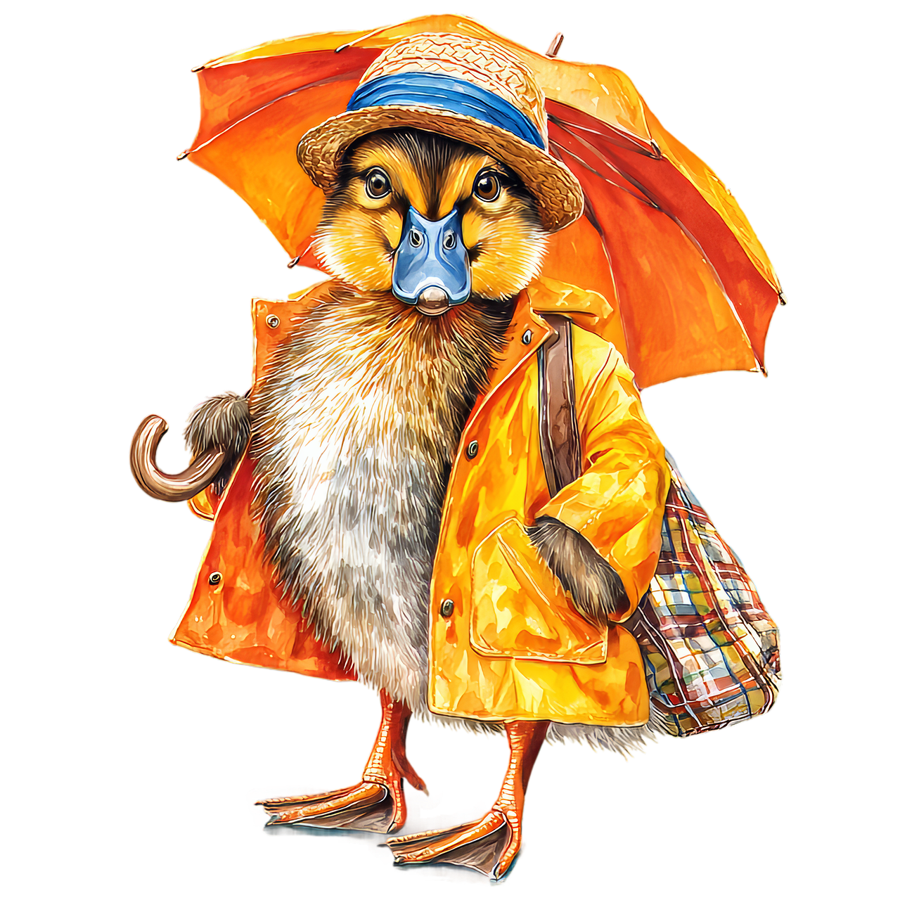Download Duck, Raincoat, Umbrella. Royalty-Free Stock Illustration ...