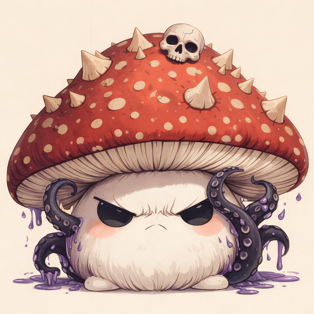 Download Mushroom Character, Cute Monster, Fantasy Creature. Royalty ...