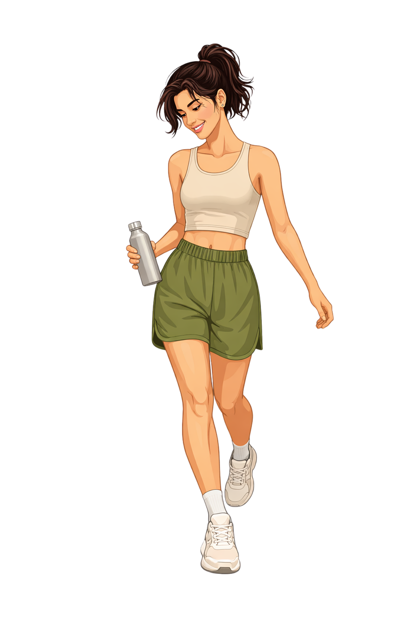 Download Fitness Woman, Active Lifestyle, Workout Illustration. Royalty ...