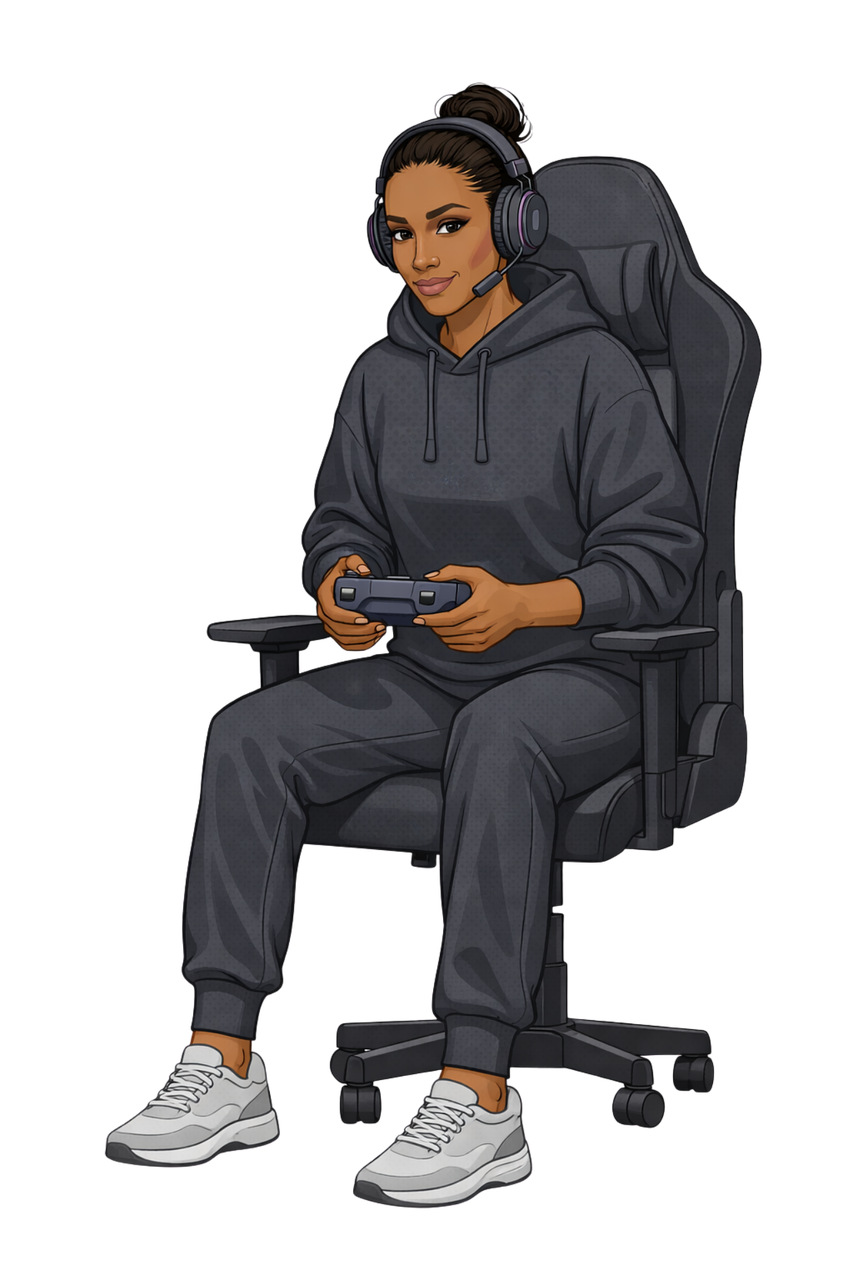 Download Young Woman, Gamer Girl, Gaming. Royalty-Free Vector Graphic ...