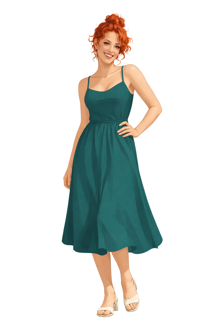 Download Fashion Illustration, Elegant Woman, Red Hair. Royalty-Free ...