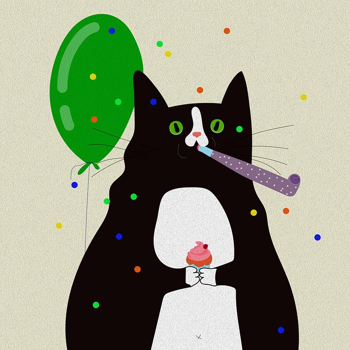 Download Party, Cat, Card. Royalty-Free Stock Illustration Image - Pixabay