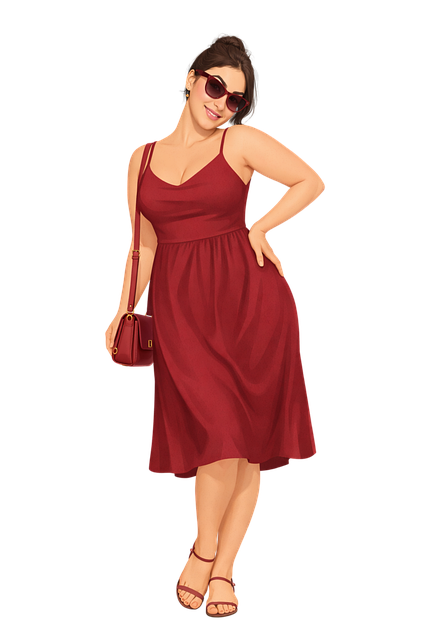 Download Woman Illustration, Fashion Illustration, Red Dress. Royalty ...