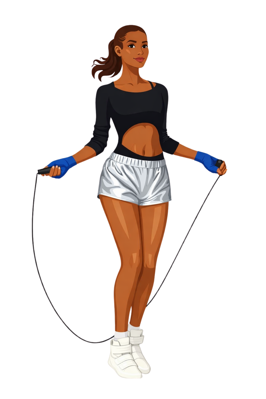 Download Fitness, Jump Rope, Skipping Rope. Royalty-Free Vector Graphic ...