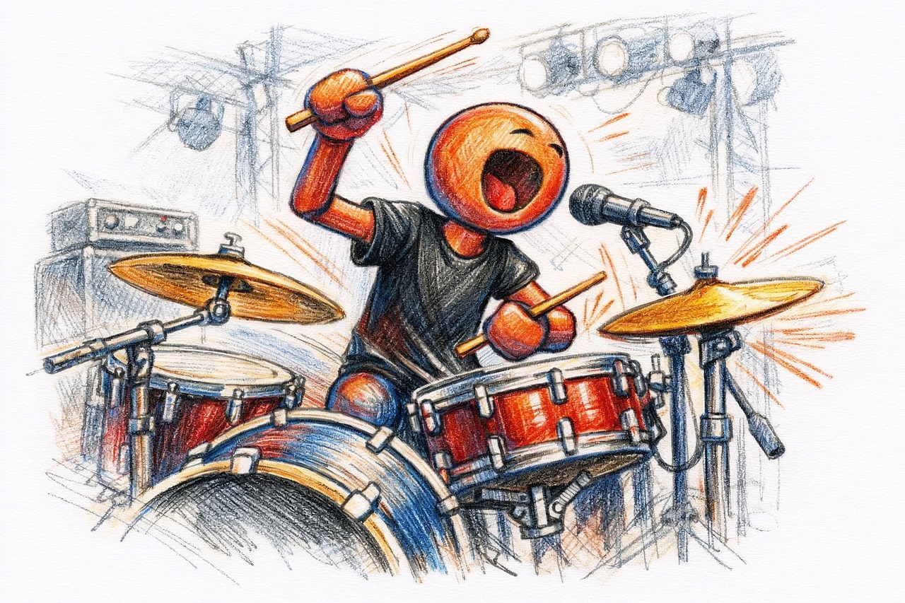 Download Drummer, Percussion, Sticks. Royalty-Free Stock Illustration ...